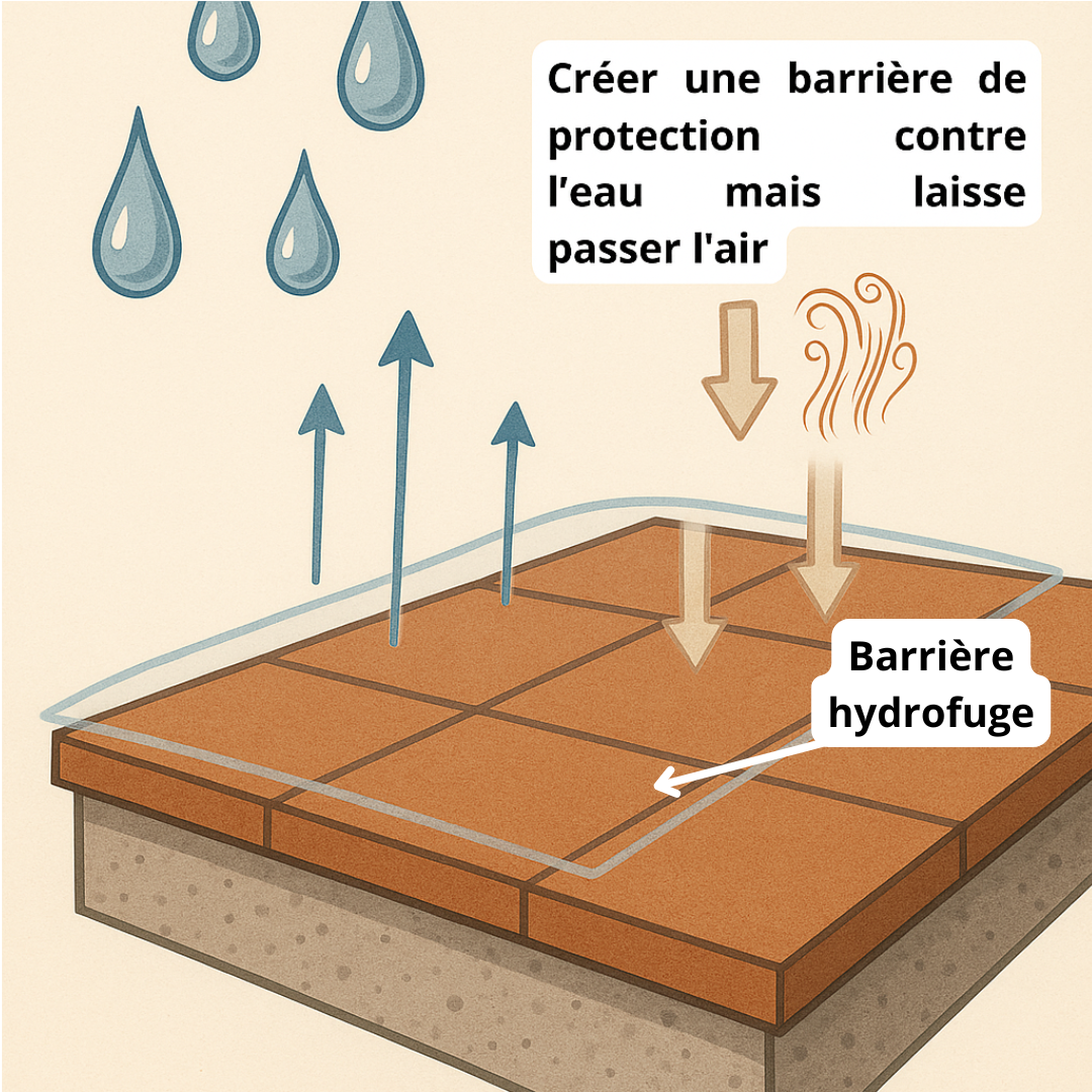 Hydrofuge terrasse, façade, toiture