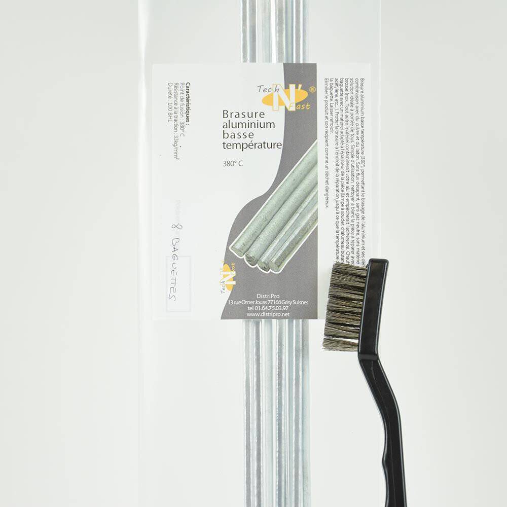 Kit brasure Auminium basse température + brosse inox - Distripro